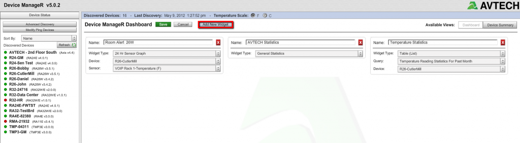 Device_ManageR_Dashboard_Add_New_Widget - AVTECH