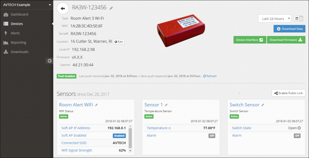 RAA-RA3W_Default_DeviceDetails - AVTECH
