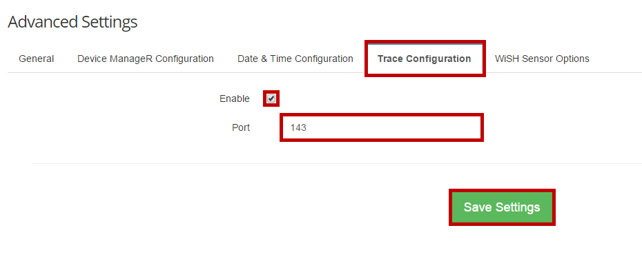 Trace Configuration - AVTECH