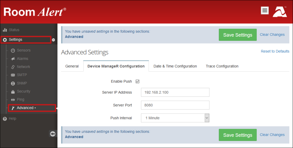 How To Set Up Push To Device ManageR - AVTECH