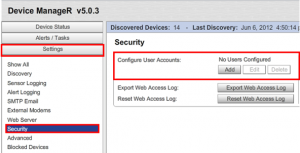 How To Configure User Accounts In Device ManageR - AVTECH