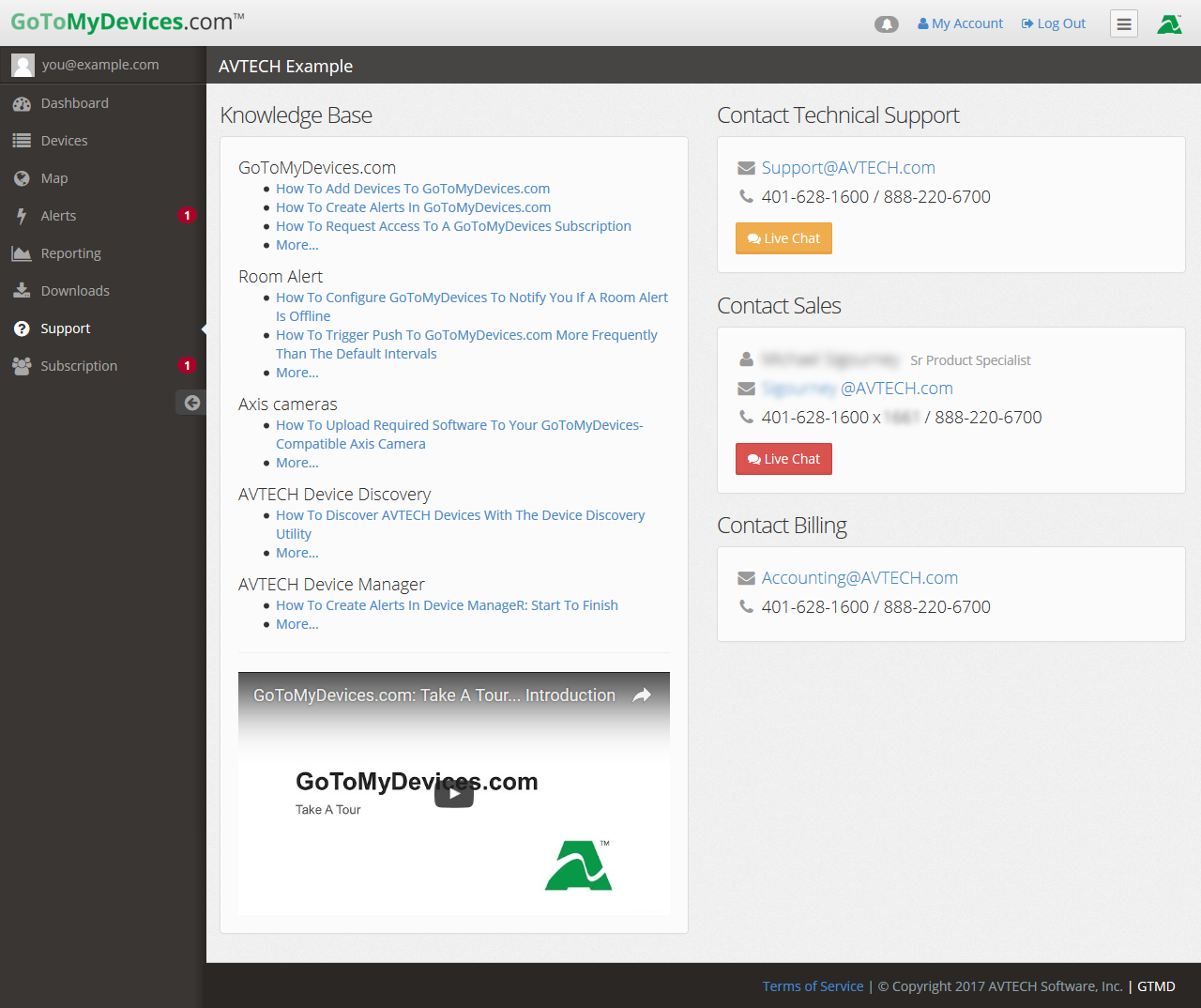 GTMD Tour - Support - AVTECH