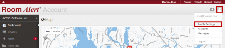 How To Set Your Timezone In Your RoomAlert.com Account - AVTECH