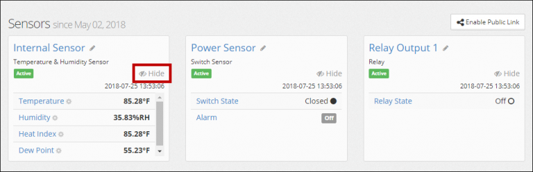 How To Hide And Unhide Sensors In Your RoomAlert.com Account - AVTECH
