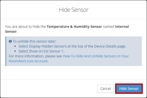 How To Hide And Unhide Sensors In Your RoomAlert.com Account - AVTECH