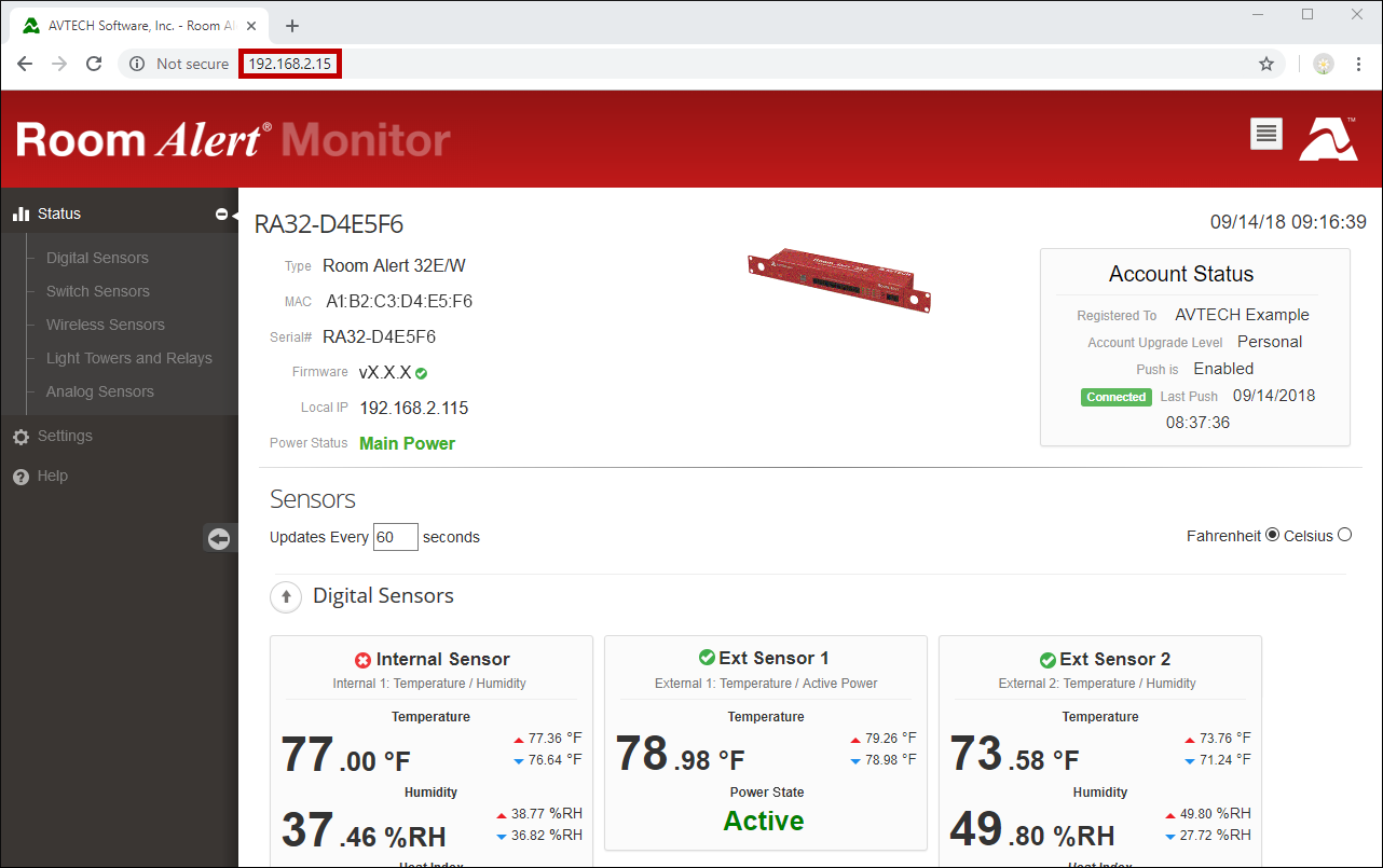 How To Rename Your Device And Sensors In The Room Alert Monitor’s Web ...
