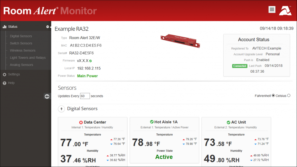 How To Rename Your Device And Sensors In The Room Alert Monitor’s Web ...