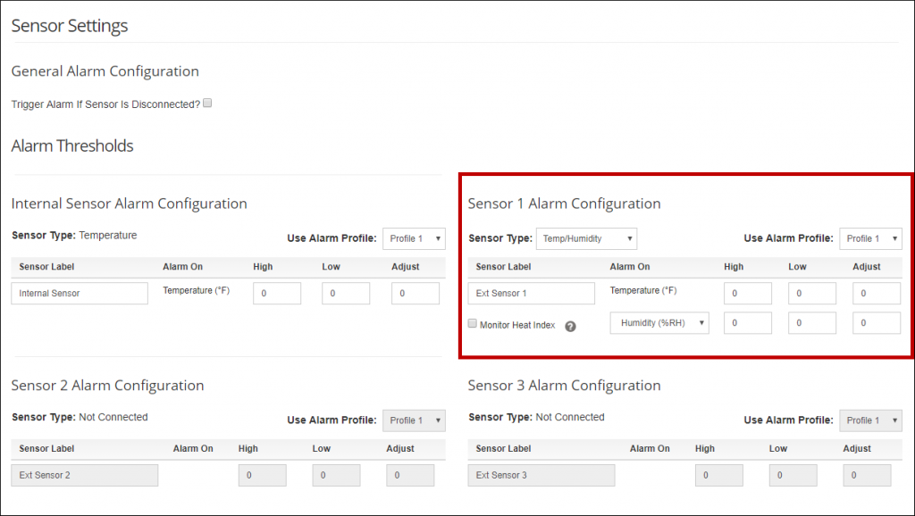 How To Set The Sensor Type For Your External Digital Sensor - AVTECH
