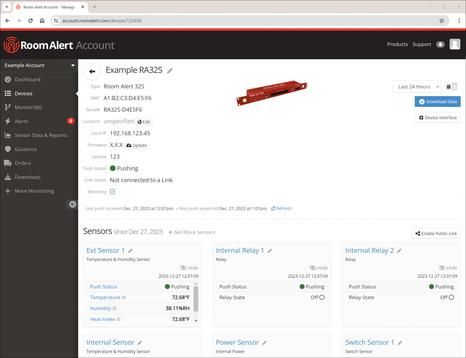 How To Open Your Room Alert Monitor's Built-in Web Interface - AVTECH