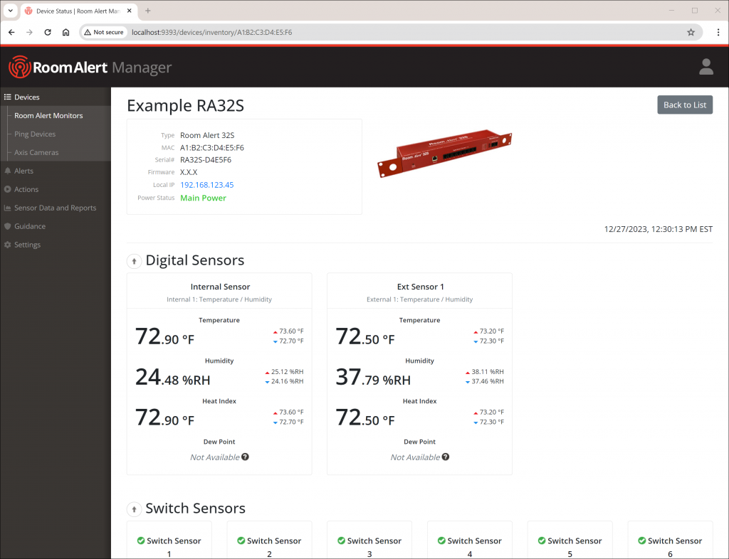 How To Open Your Room Alert Monitor's Built-in Web Interface - AVTECH