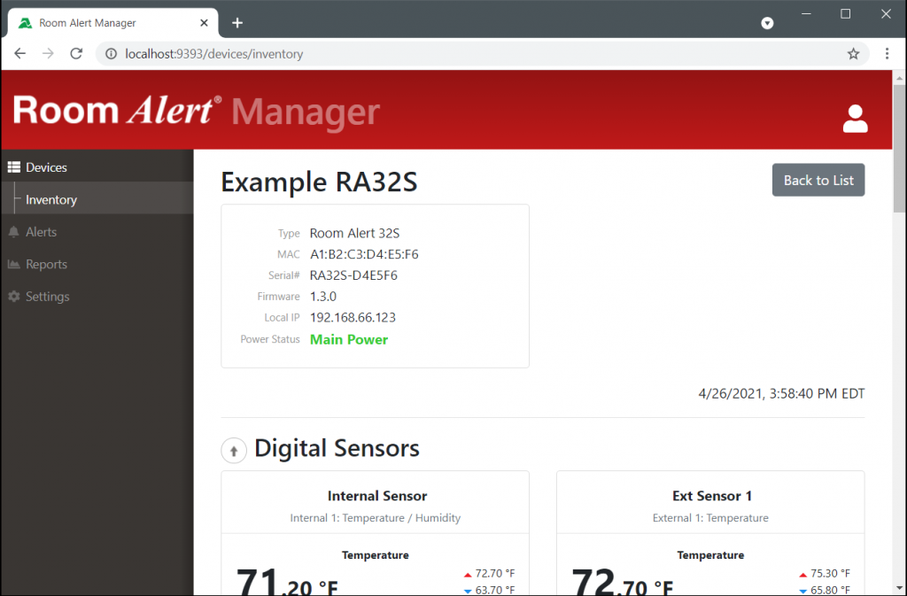 How To Open Your Room Alert Monitor's Built-in Web Interface - AVTECH