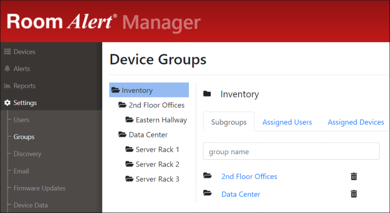 How To Configure Device Groups In Room Alert Manager - AVTECH