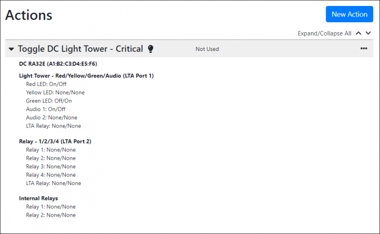 How To Configure Light And Relay Actions In Room Alert Manager - AVTECH