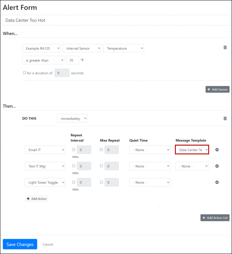 How To Customize Alert Notifications In Room Alert Manager - AVTECH
