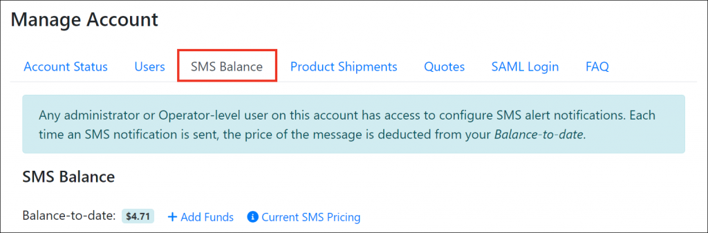How To Add SMS Funds To Your Room Alert Account - AVTECH