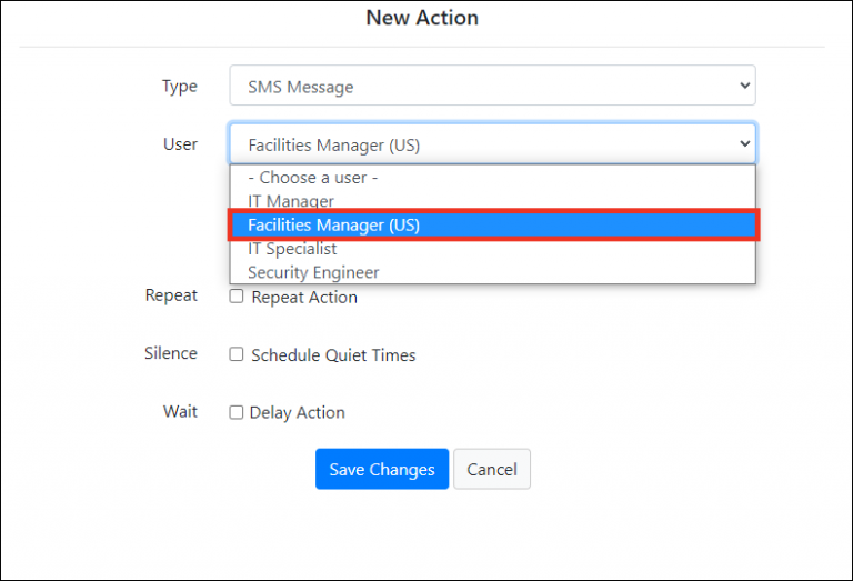 How To Configure An SMS Alert Action In Room Alert Account - AVTECH
