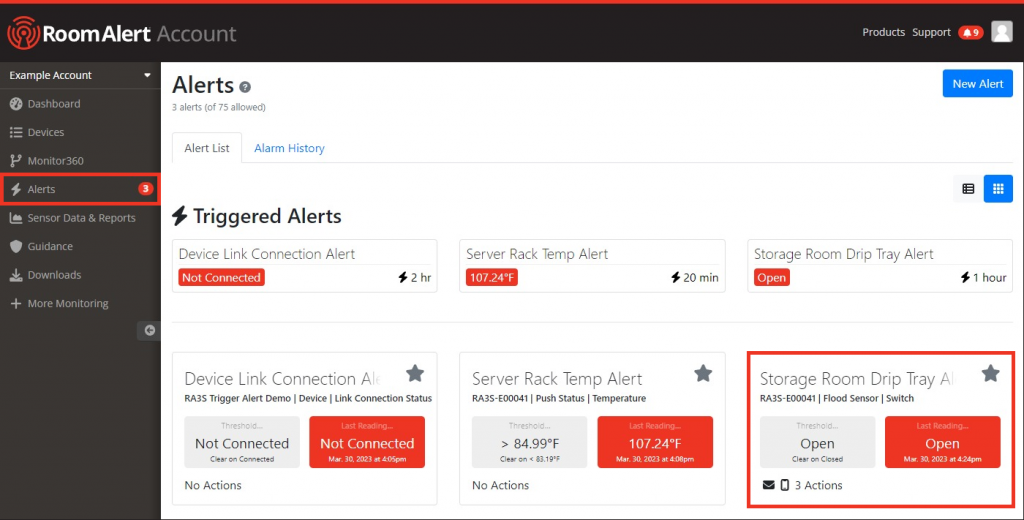 How To Configure An SMS Alert Action In Room Alert Account - AVTECH