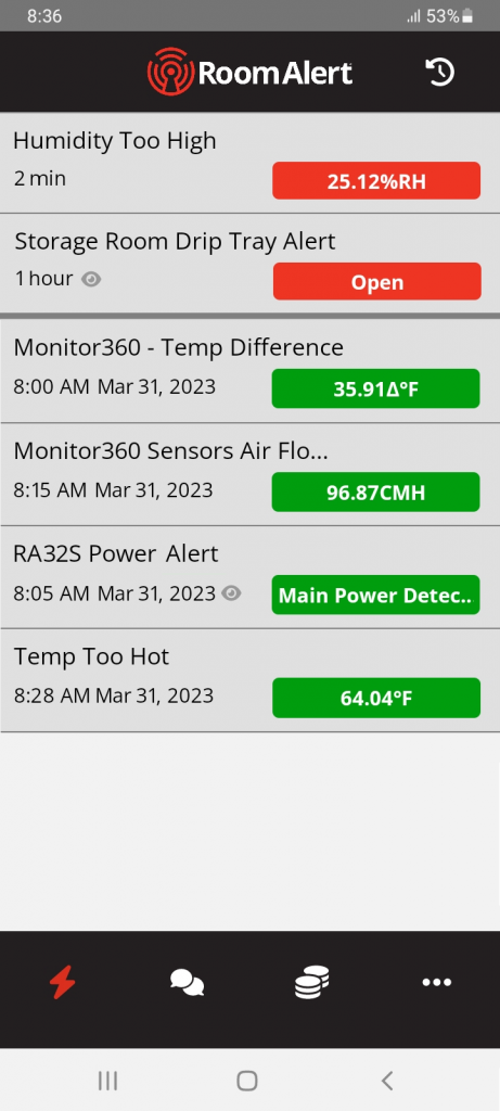 The New Room Alert Mobile App - Environment Monitoring With A Mobile ...