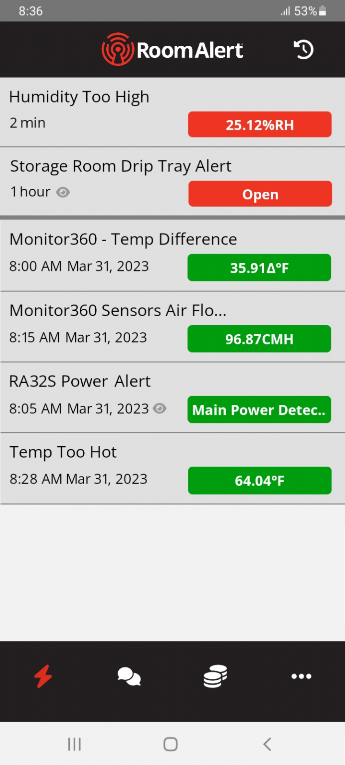 The New Room Alert Mobile App - Environment Monitoring With A Mobile ...