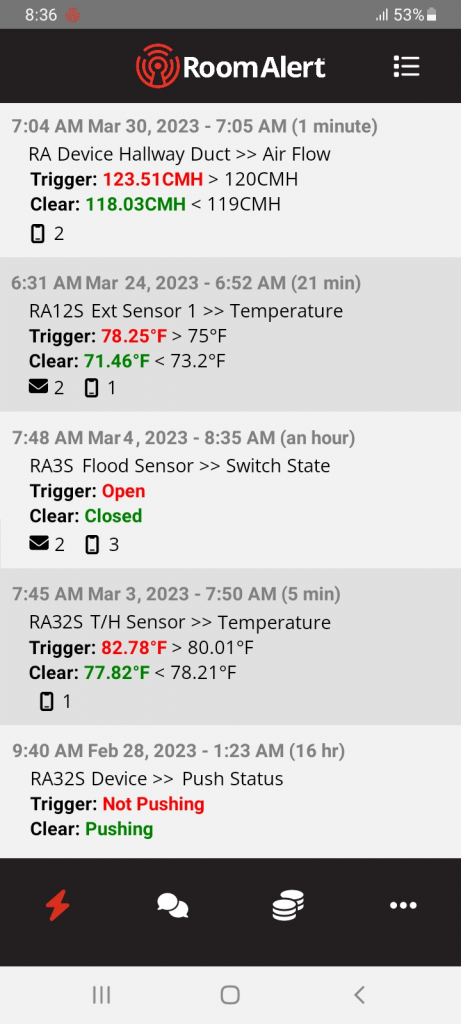 The New Room Alert Mobile App - Environment Monitoring With A Mobile ...
