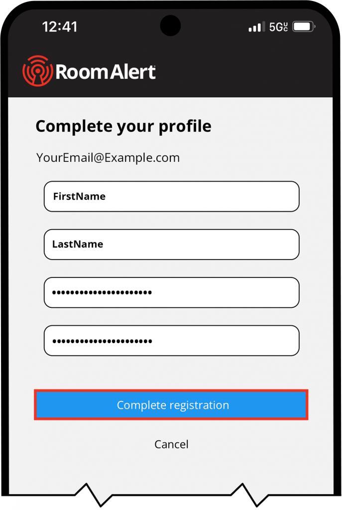 How To Register For A Room Alert User Profile - AVTECH