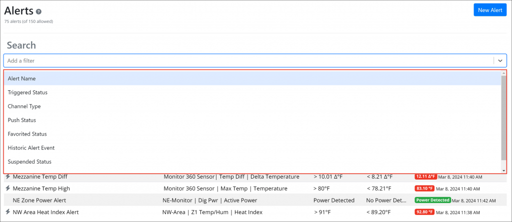 How To Save Searches In Room Alert Account - AVTECH
