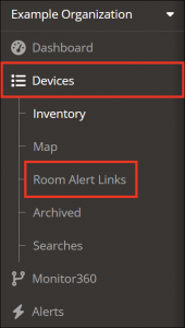 Room Alert Link Connection Status - AVTECH
